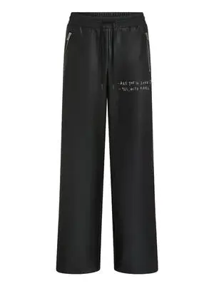 Karl Lagerfeld X Pietro Terzini Slogan-print Track Pants - Black