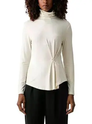 TWINSET Embellished Gathered-detail Blouse - Neutrals