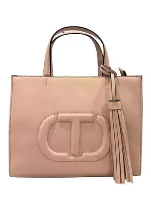 TWINSET Tassel-detail Logo-embossed Shoulder Bag - Neutrals