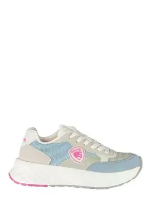 BLAUER. Logo-patch Low-top Sneakers - Neutrals
