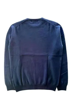 BALDININI Logo-plaque Crew-neck Sweater - Blue
