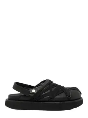 Rick Owens Padded Megalace Mules - Black