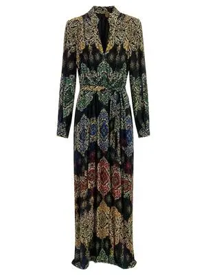ALICE + OLIVIA Valencia Paisley-print Belted Maxi Dress
