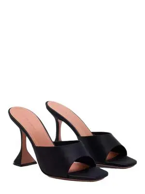 Amina Muaddi Lupita Fluted-heel Sandals - Black