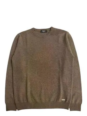 BALDININI Logo-plaque Fine-knit Sweater - Brown