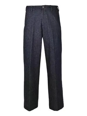 MASU Nep-bouclé Trousers - Blue