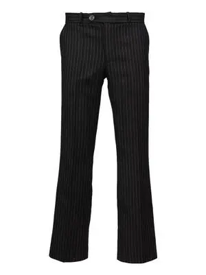 ERNEST W. BAKER Pinstripe-pattern Flared Virgin-wool Trousers