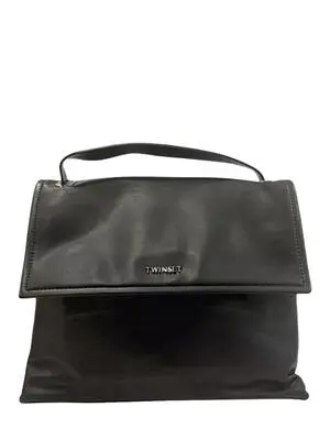 TWINSET Logo-plaque Foldover Tote Bag - Black