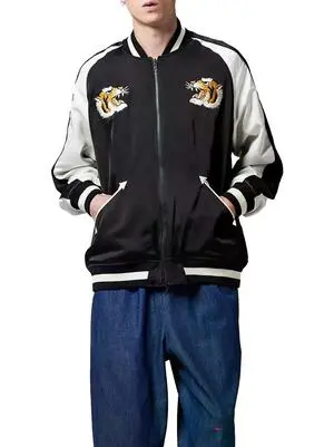 Taion Ska Reversible Embroidered Jacket - Black