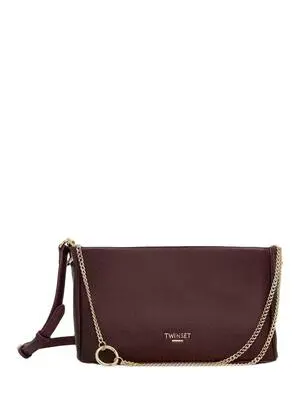 TWINSET Logo-plaque Chain-link Shoulder Bag - Red