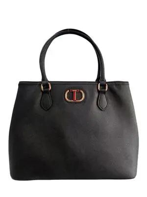 TWINSET Logo-plaque Shoulder Bag - Black