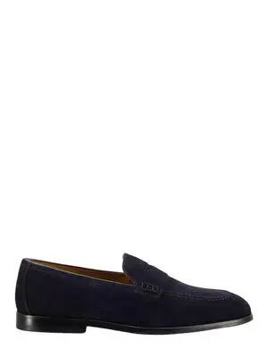 DOUCAL'S Penny-slot Suede Loafers - Blue