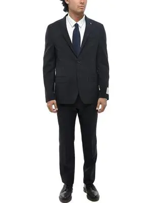 Corneliani Cc Collection Notched-lapel Suit - Blue