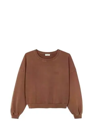 American Vintage Jitbay Cotton Sweatshirt - Brown