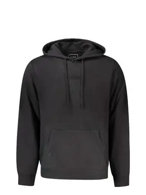 Guess Logo-embroidered Drawstring Hoodie - Black