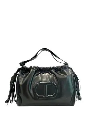 TWINSET Fringed Shoulder Bag - Black