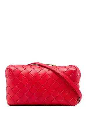 Bottega Veneta 2012-2026 Mini Nappa Intrecciato Crossbody Bag - Red