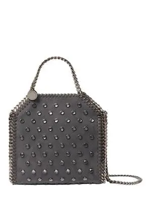Stella McCartney Falabella Crystal Stud Tiny Tote Bag Slate