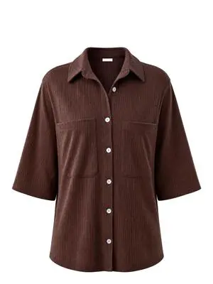 PALM COLLECTIVE Luxe Knit Top - Brown