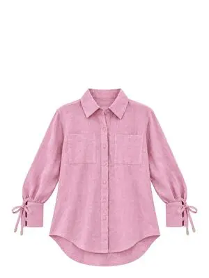 LESSEA Linen Cloud - Button-down -