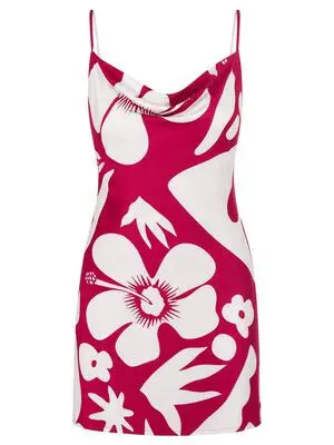 PALM COLLECTIVE Red Tahiti Slip Dress