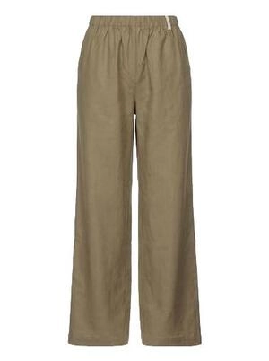 HINNOMINATE Woman Pants Military Green Size S Linen, Viscose Green