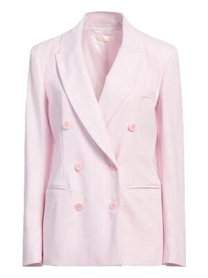 Liu Jo Woman Blazer Midnight Blue Size 4 Polyester, Viscose, Elastane Pink