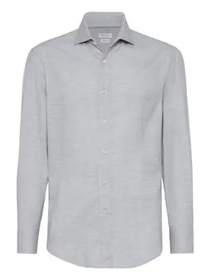 BRUNELLO CUCINELLI Brunello Cucinelli Plain Long-Sleeved Buttoned Shirt