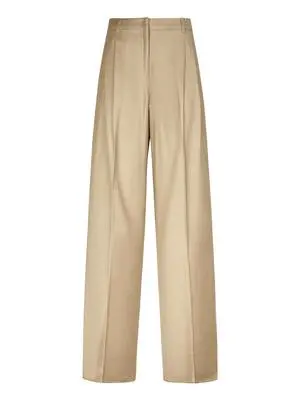 Max Mara Max Mara Studio Lago Pleated Wide-Leg Pants Camel