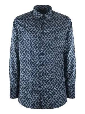 Etro All-over Patterned Long-sleeved Shirt - Blue
