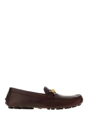 Versace Medusa Biggie Driving Loafers - Dark Brown