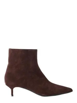 Staud Sebastian Suede Ankle Boots Brown