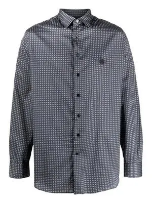 Etro All-over Patterned Long-sleeved Shirt - Gray