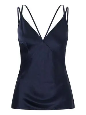 ANINE BING Blanca Satin Cami Blue