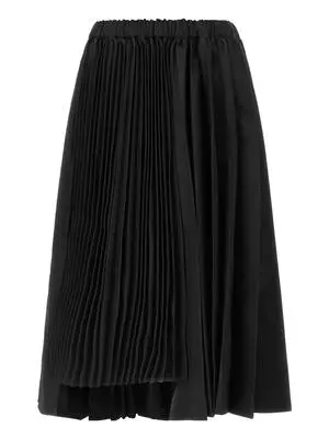 Comme Des Garçons Pleated Midi Skirt - Black