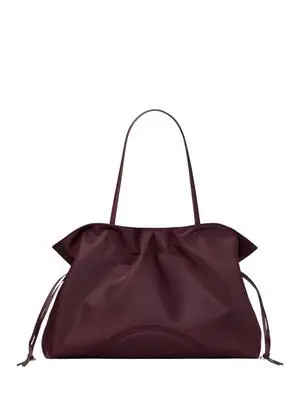 Tory Burch Ella Nylon Drawstring Tote - Deep Carmine