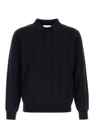 Canali Half Zip Knitted Polo Top - No