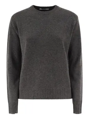 Max Mara Lume Crewneck Knitted Jumper - Dark Gray