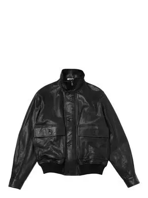 Auralee Textured Leather Blouson - Black