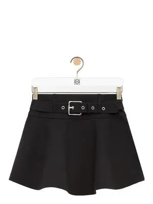 Loewe Mini Skirt In Cotton - Black