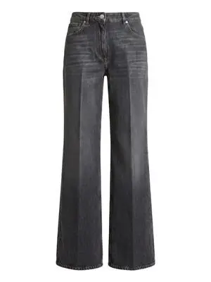 Peserico Wide-leg Jeans - Black