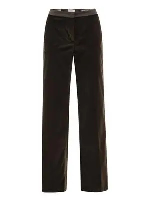 Peserico Satin-trim Straight-leg Pants - No