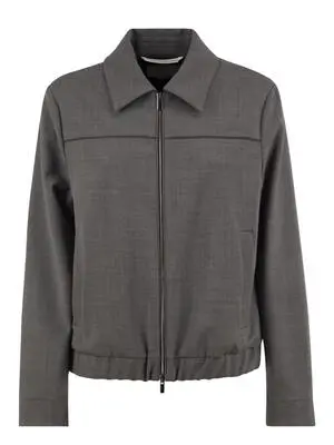 Peserico Long-sleeve Casual Zip-up Jacket - Black