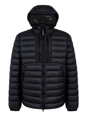 C.P. COMPANY Long-sleeve Hooded Down Jacket Blue