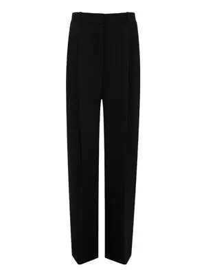 TOTEME Double-pleat Cady Trousers - Black