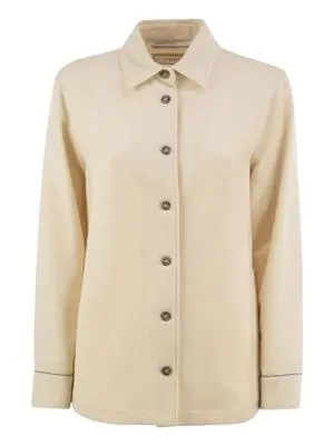 Peserico Button-front Long-sleeve Casual Shirt-style Jacket - No