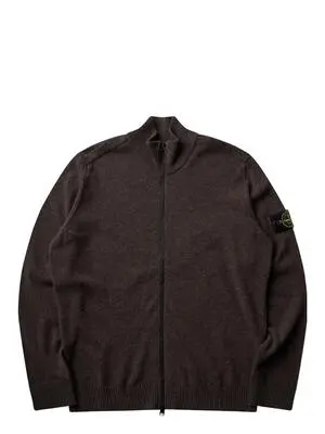 Stone Island Logo-patch Zip-up Wool Sweater - No
