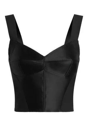 Dolce & Gabbana Bodycon Bustier Top - Black