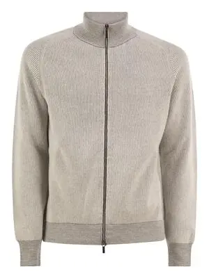 Peserico Long-sleeve Ribbed Casual Jacket - No