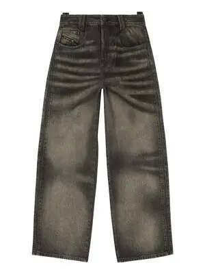 DIESEL® 1982 D-hakou High Waist Relaxed Jeans - Black/dark Grey